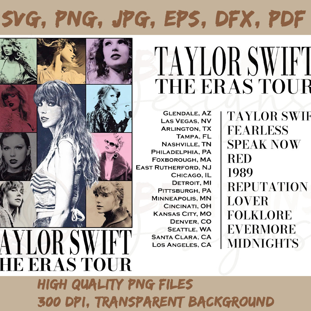 Eras Tour SVG, PNG, DXF Epic Taylor Swift - The Eras Tour SVG, PNG, DX ...