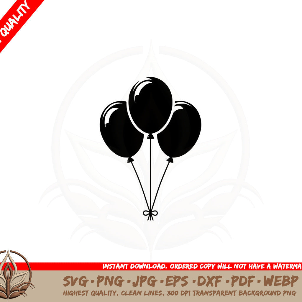 Balloon Bunch SVG Cut File Bundle Balloon SVG Party SVG Birthday SVG C ...