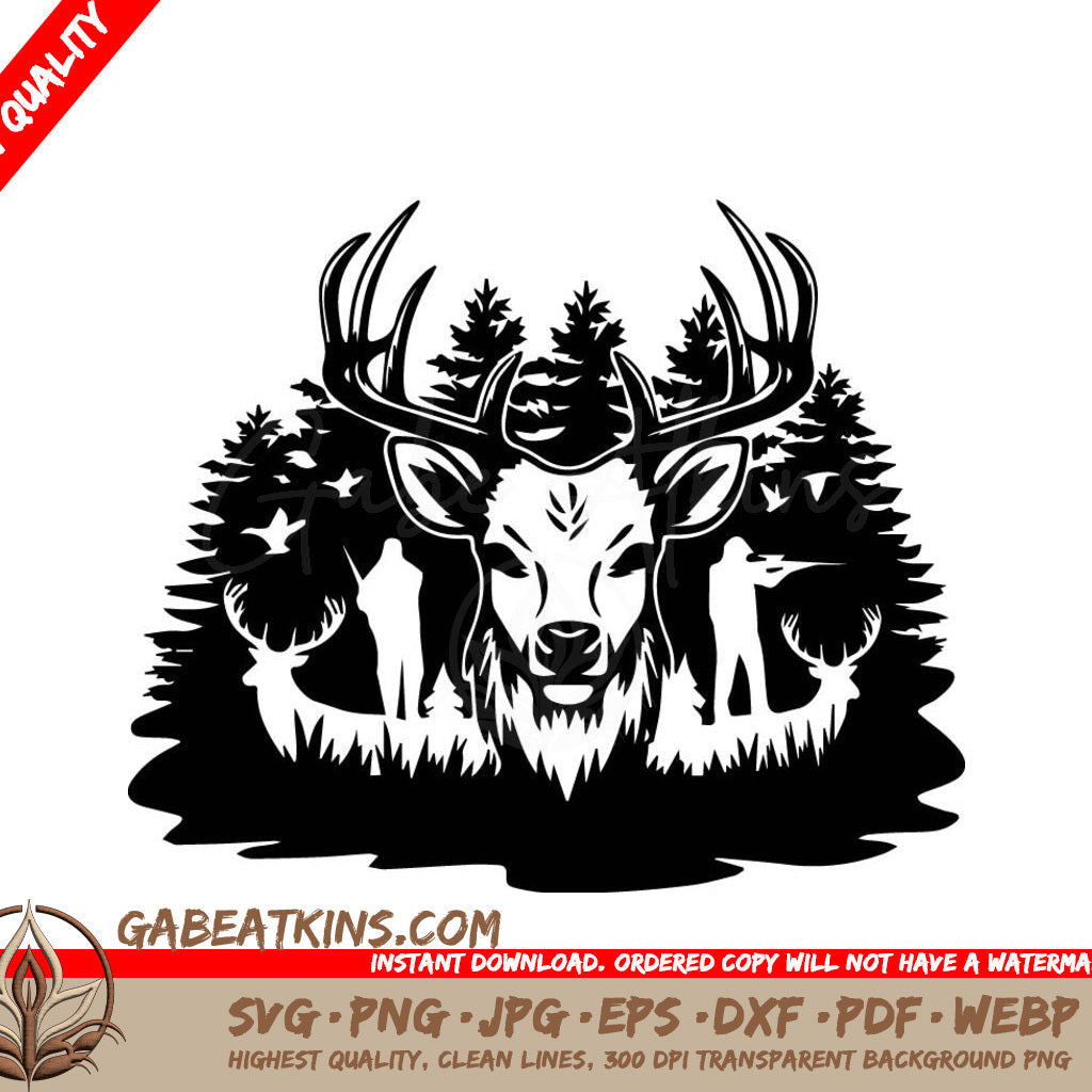 A Deer In The Woods SVG - Deer Hunting SVG SVG – Gabe Atkins Designs