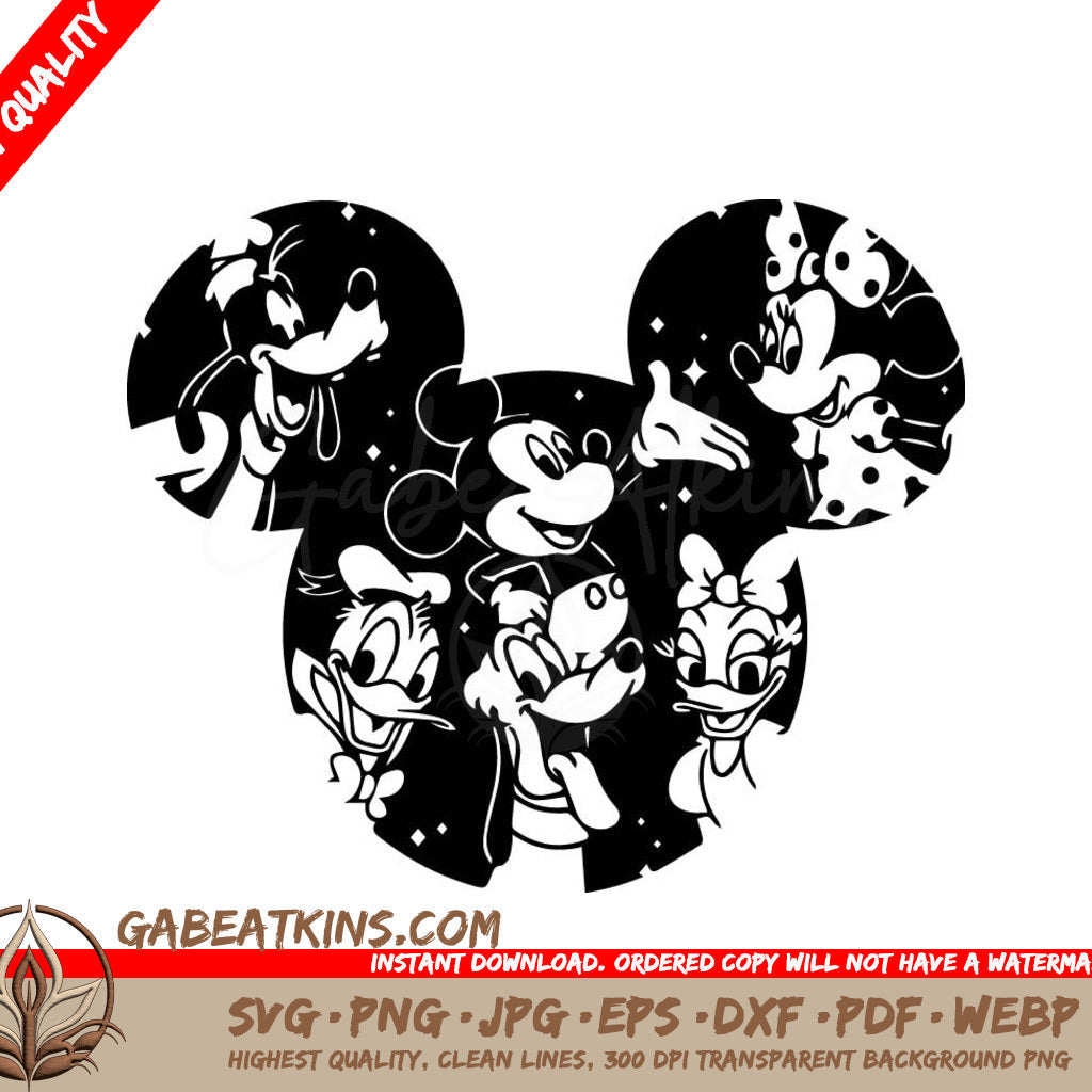 Mickey Mouse And His Friends SVG - Disney Characters SVG SVG – Gabe ...