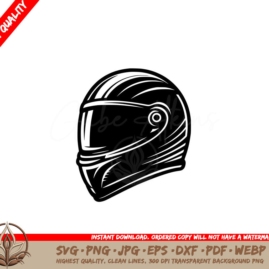 Racing Helmet SVG PNG JPG AI PDF DXF EPS and WebP - Digital Download ...