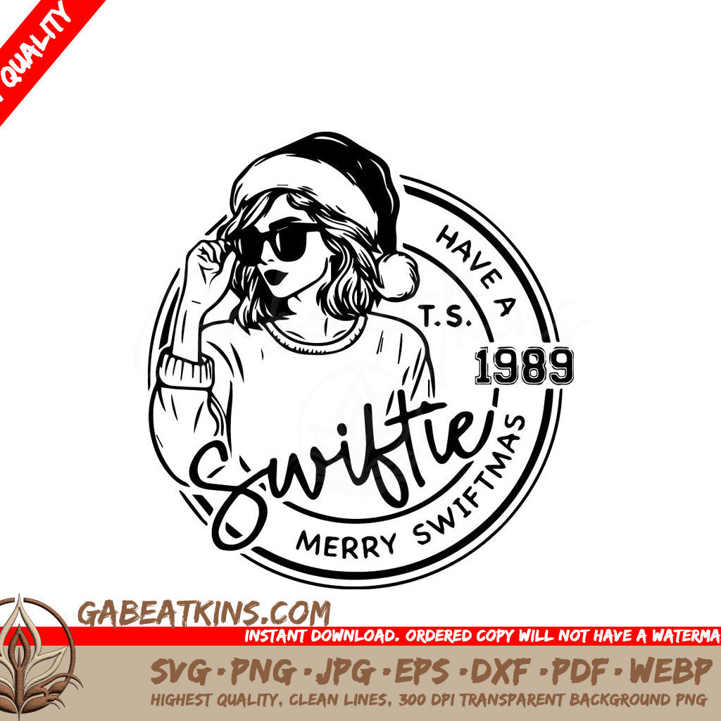 Taylor Swift SVG, Have a Merry Swiftmas SVG | A Black And White Design ...