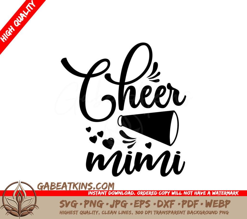 Cheer Mimi SVG – Gabe Atkins Designs