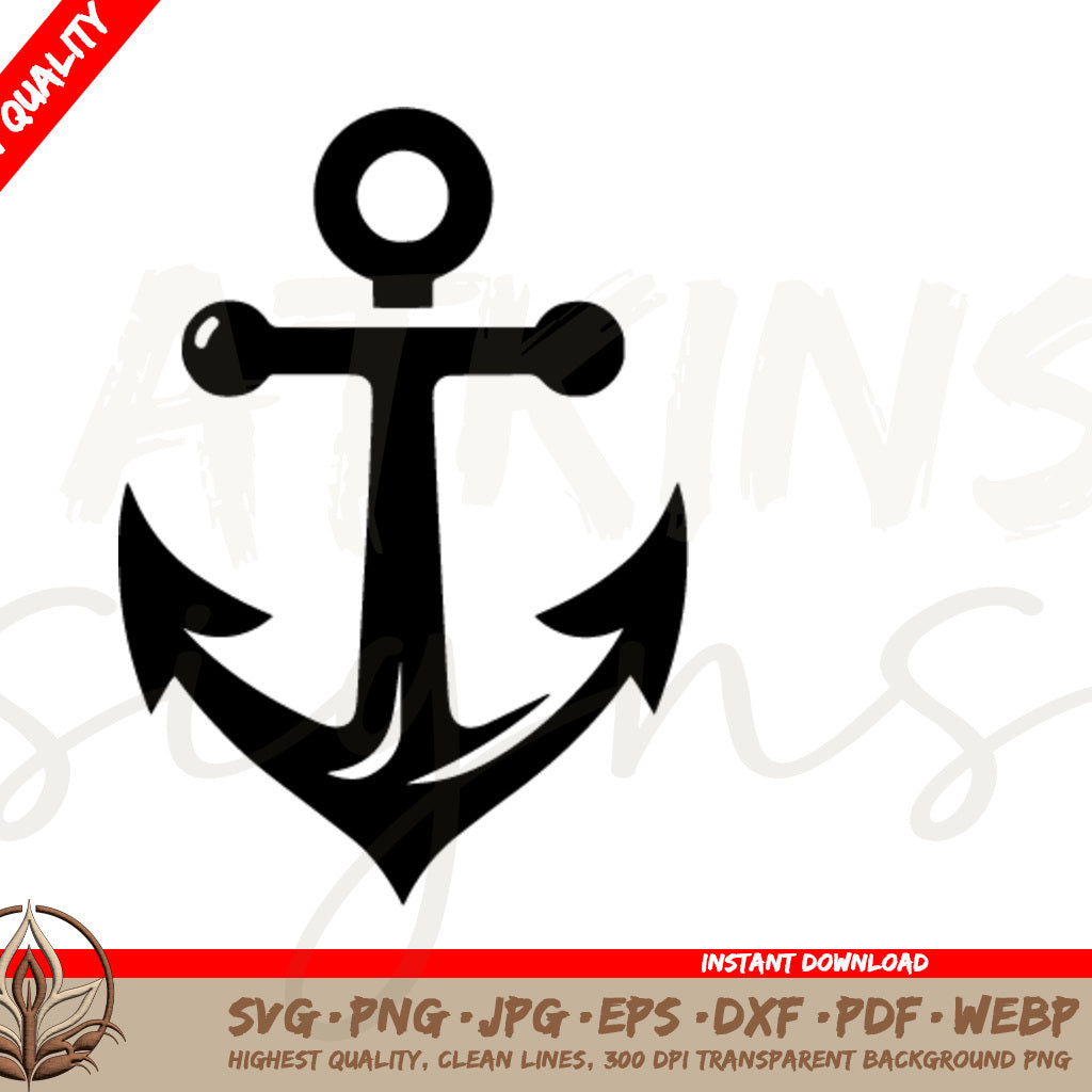 Deep Sea Anchor SVG & PNG Digital Download | SVG, PNG, JPG, DXF, EPS a ...